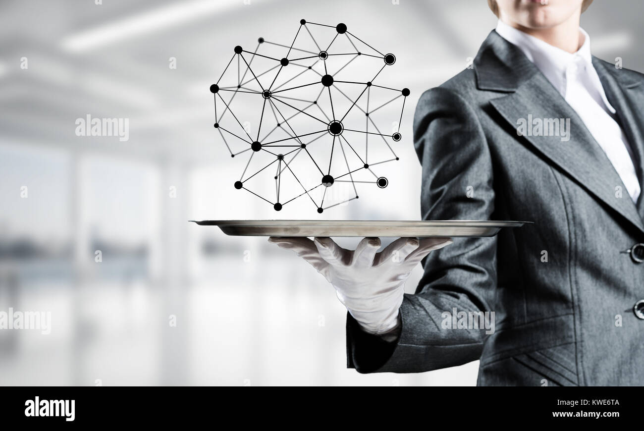 Presenting modern wireless technologies Stock Photo - Alamy