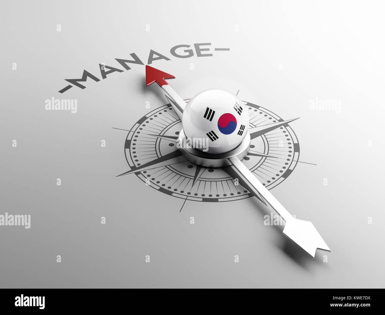 South Korea High Resolution Compass Concept Stock Photo - Alamy