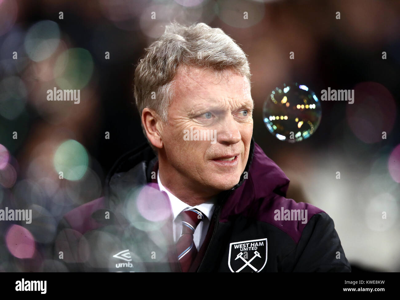 West Ham United manager David Moyes during the Premier League match at ...