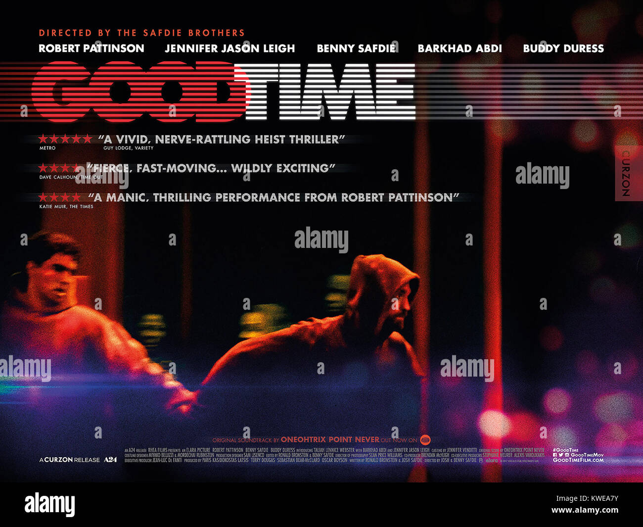 GOOD TIME, British poster, from left: Benny Safdie, Robert Pattinson ...