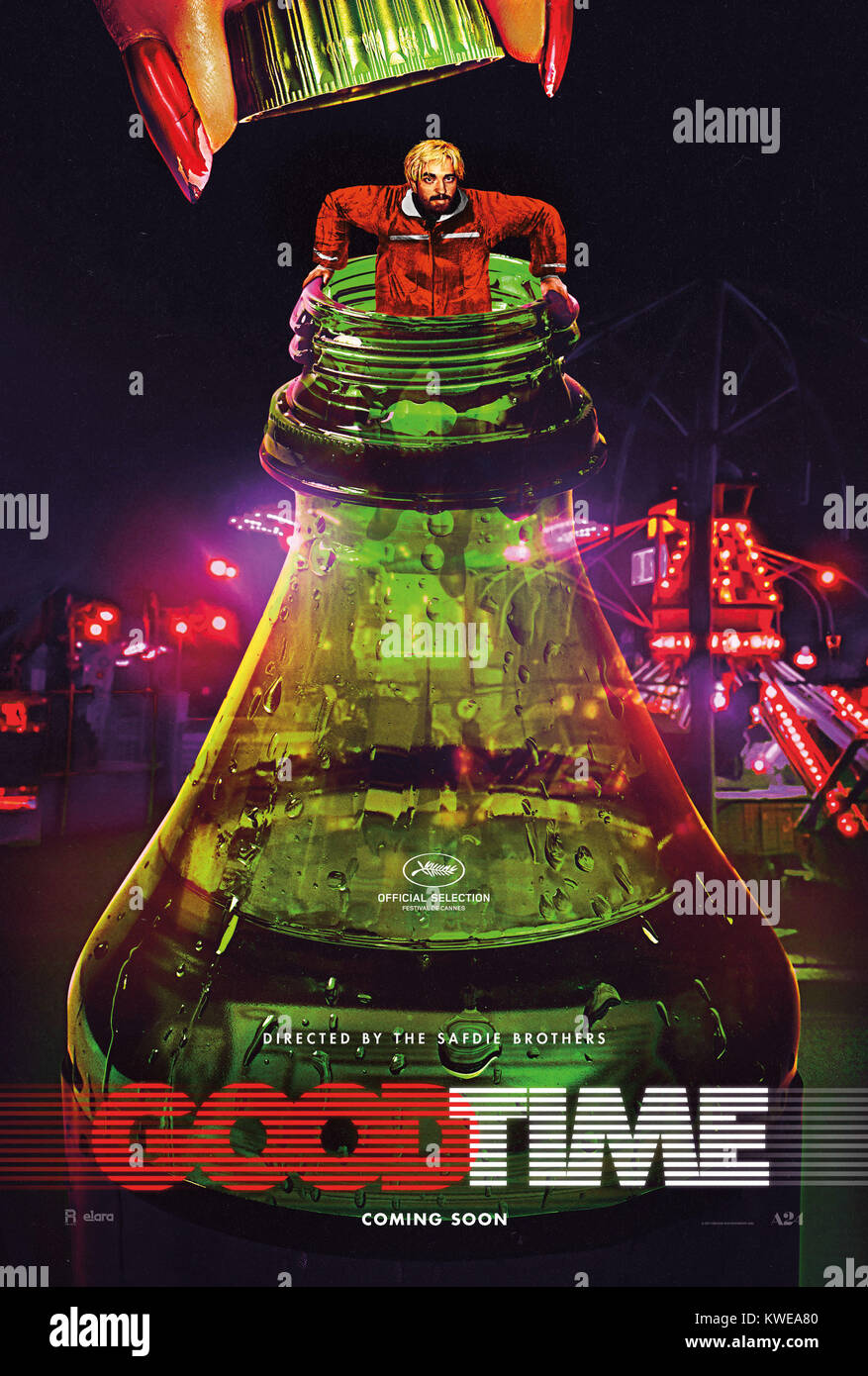 GOOD TIME, US advance poster, Robert Pattinson, 2017. © A24 /Courtesy ...