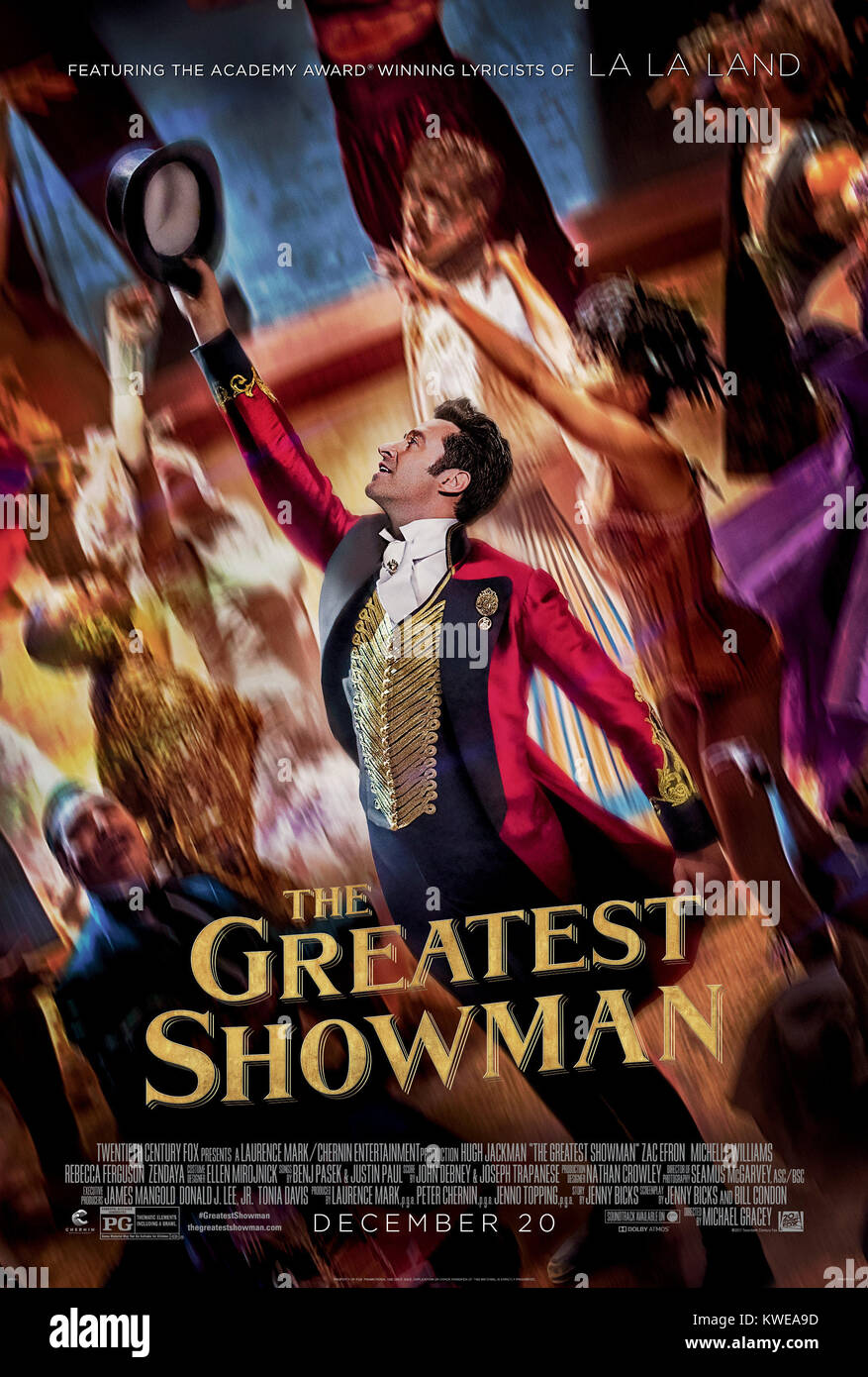 THE GREATEST SHOWMAN, US poster, Hugh Jackman as P.T. Barnum, 2017. TM ...