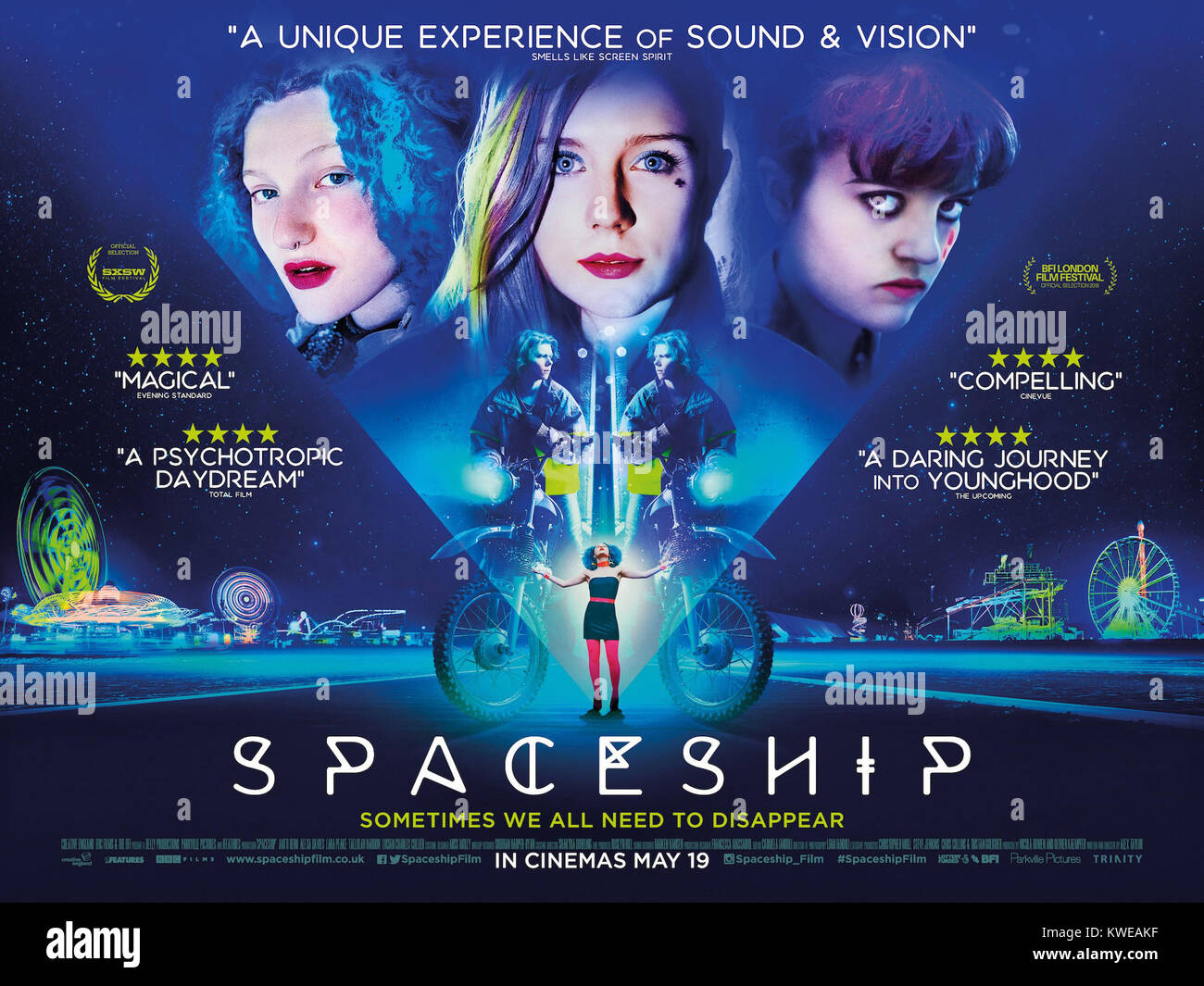 SPACESHIP, British poster, top l-r: Tallulah Rose Haddon, Alexa Davies ...