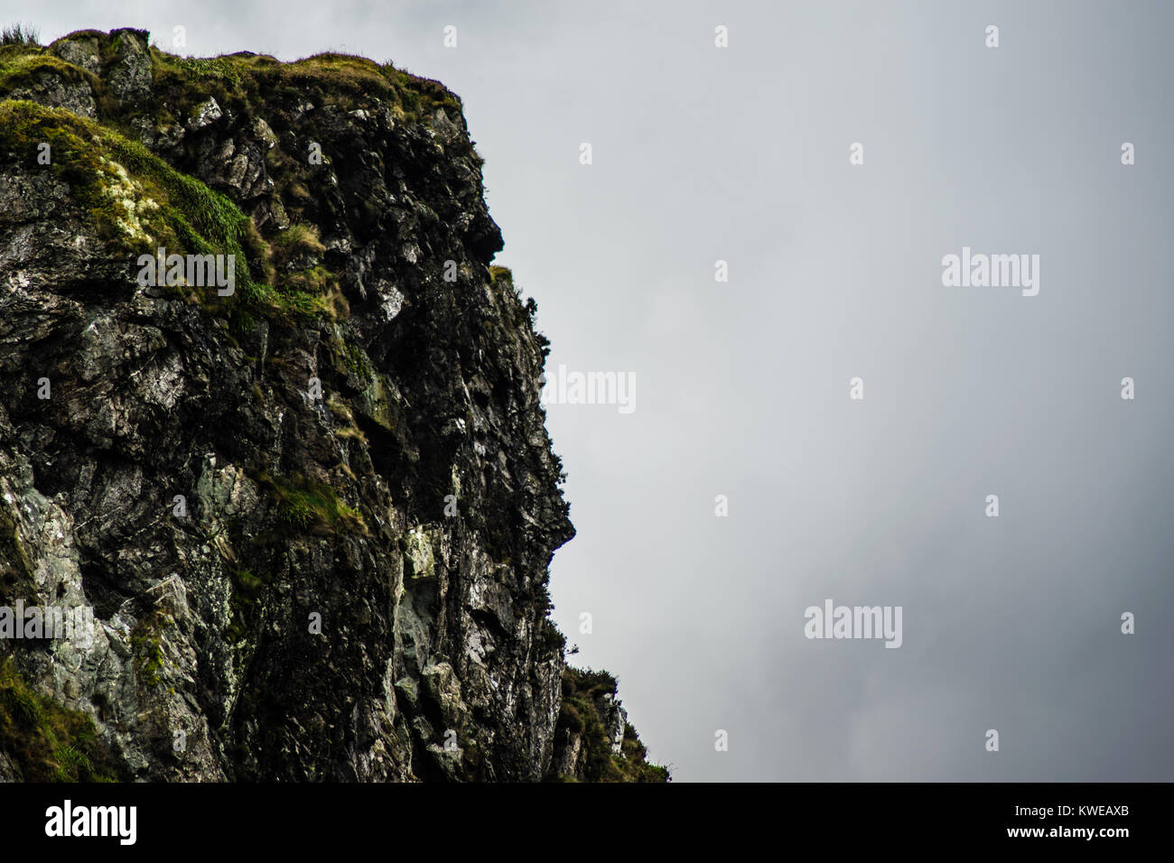 Welsh Valley Rock Face Stock Photo - Alamy