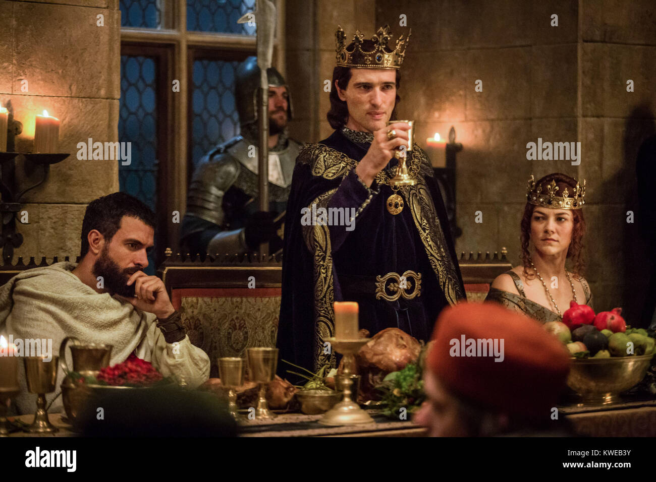 KNIGHTFALL, l-r: Tom Cullen, Ed Stoppard, Olivia Ross in 'The Black ...