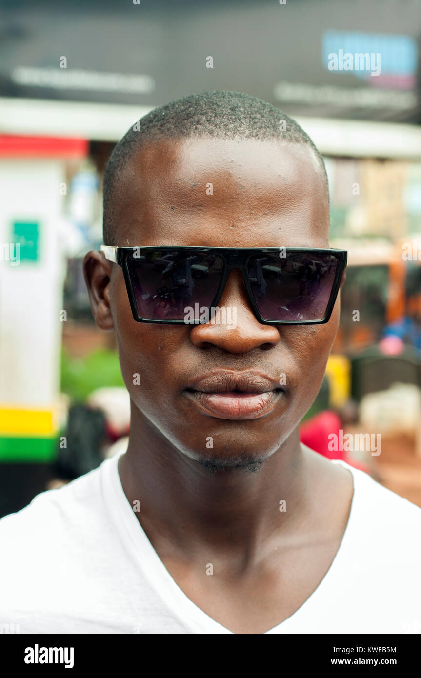 Portrait of a man in Kampala, Uganda Stock Photo - Alamy