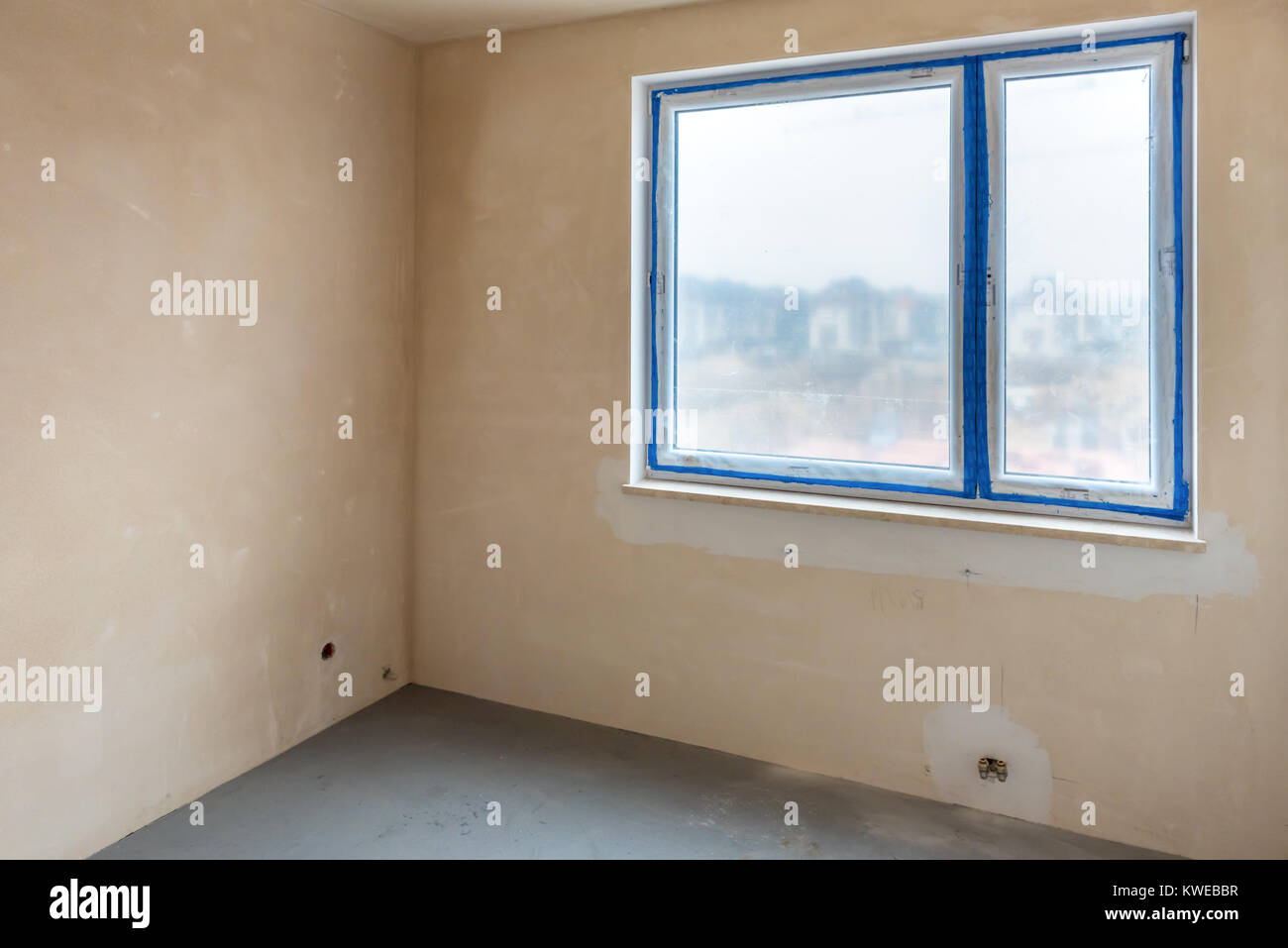 Apartment under construction in the new european housing estate Stock ...