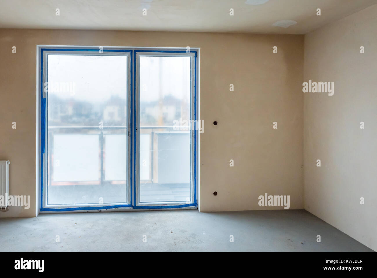 Apartment under construction in the new european housing estate Stock ...