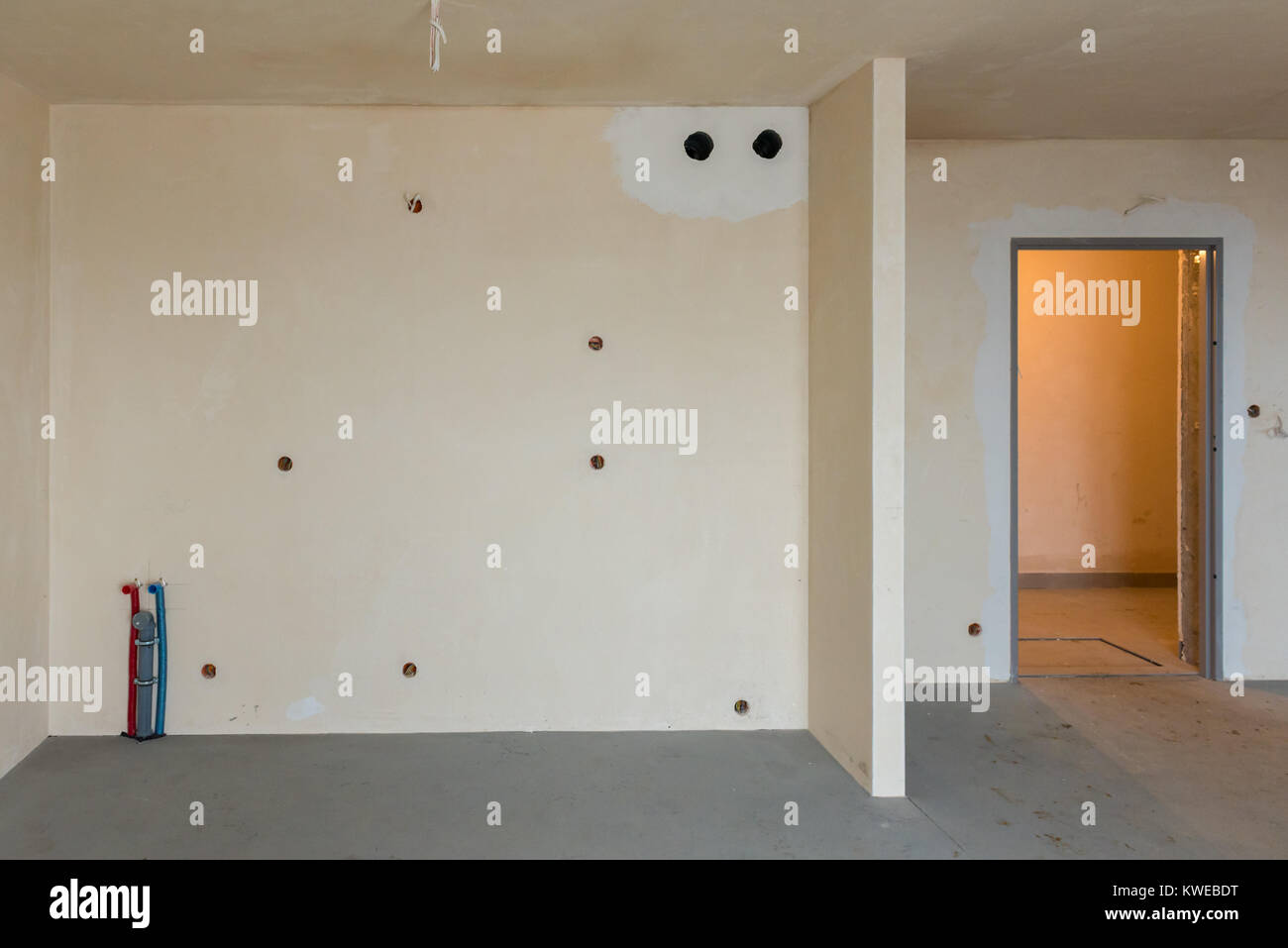 Apartment under construction in the new european housing estate Stock ...