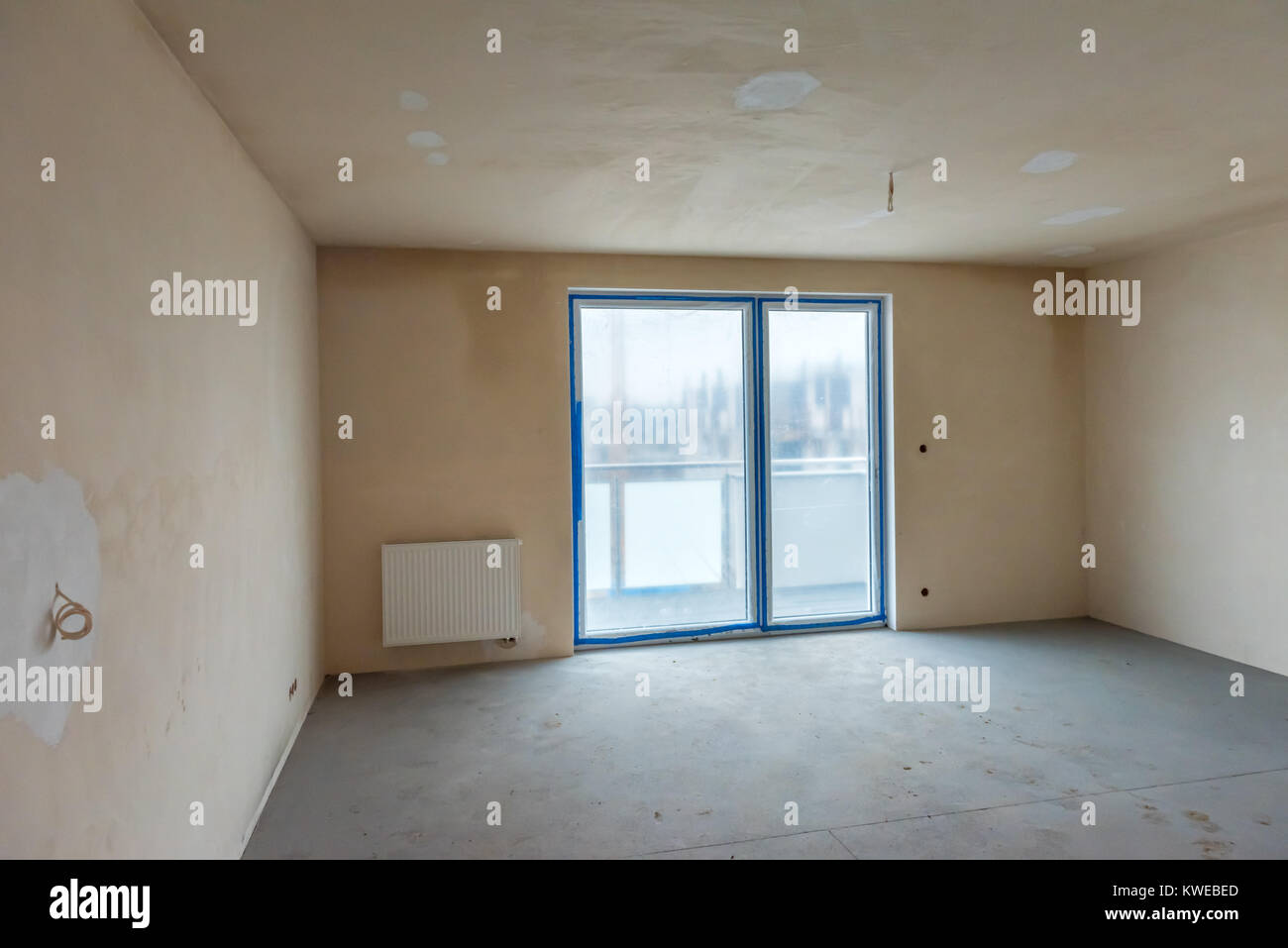 Apartment under construction in the new european housing estate Stock ...