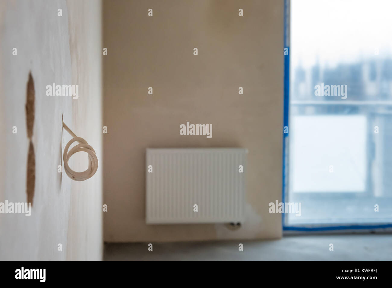 Apartment under construction in the new european housing estate Stock ...