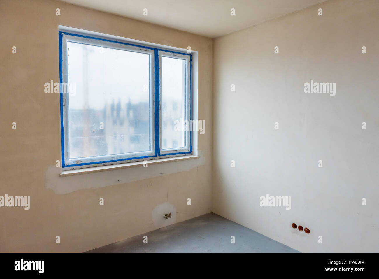 Apartment under construction in the new european housing estate Stock ...