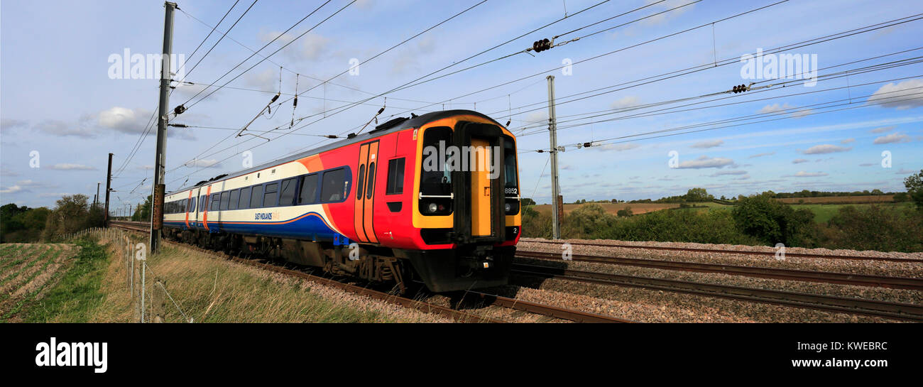 158852 East Midlands Trains, East Coast Main Line Railway, Peterborough ...