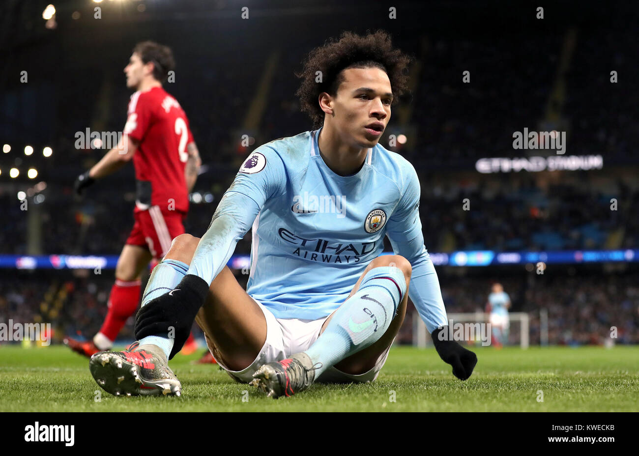 Manchester City's Leroy Sane during the Premier League match at the ...