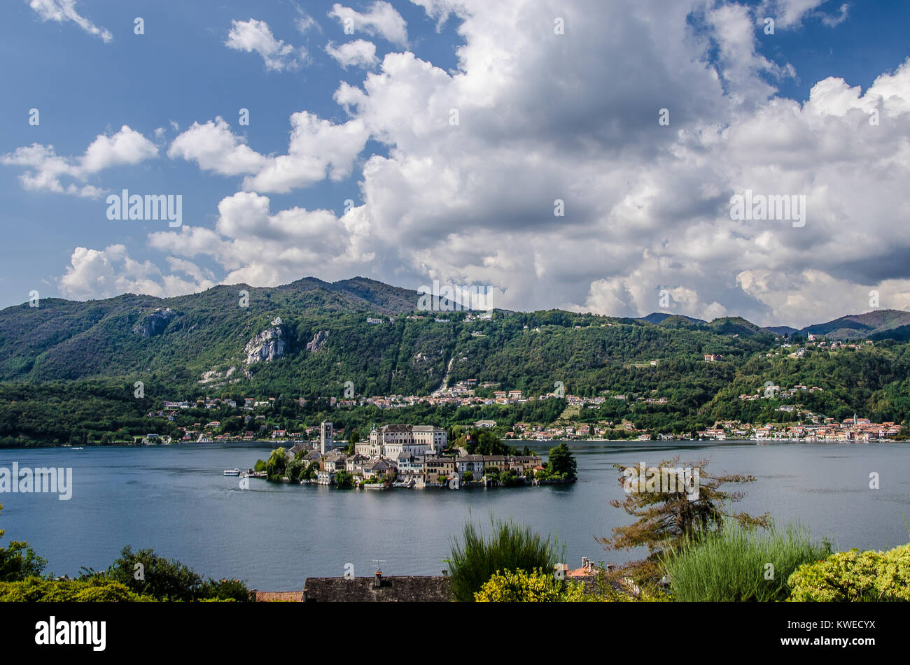 Lake Orta is one the most beautiful of the Italian lakes. Isola San ...