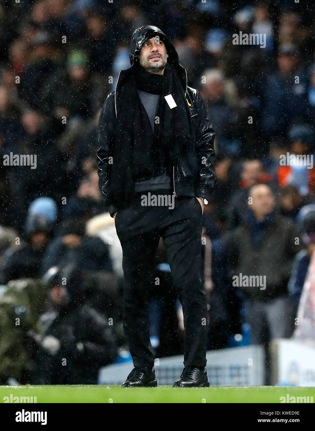 Manchester City manager Pep Guardiola during the Premier League match ...