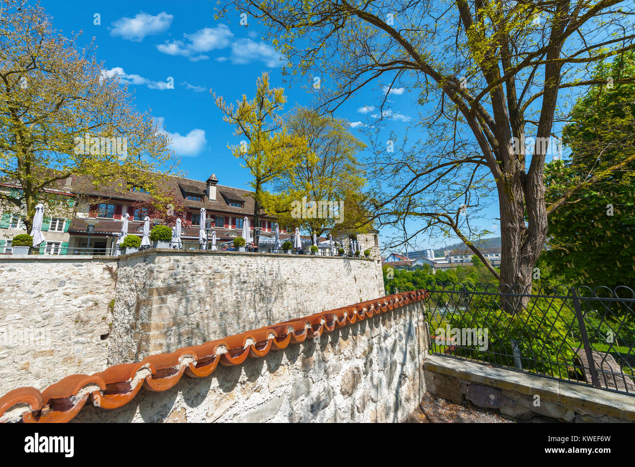 Laufen castle at Rhein waterfalls. Germany Stock Photo - Alamy