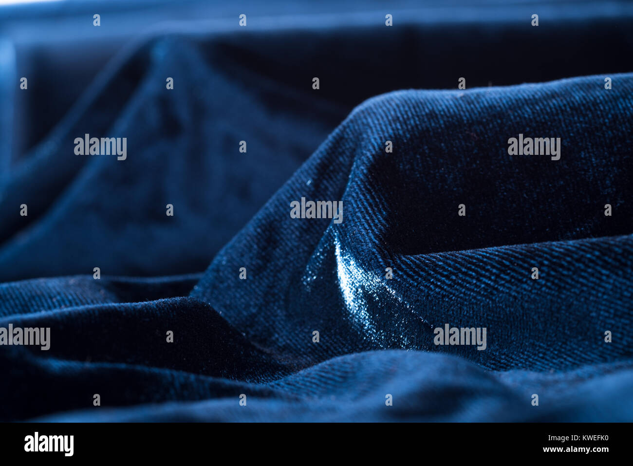dark blue satin fabric Stock Photo - Alamy