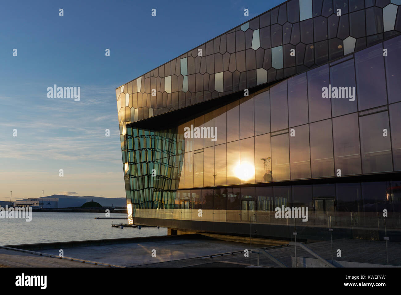 Reflection in facade harpa hi-res stock photography and images - Alamy