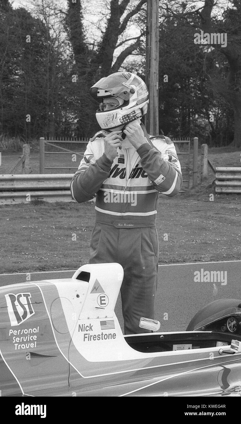 American racing driver Nick Firestone, British Formula 2 at Oulton Park ...