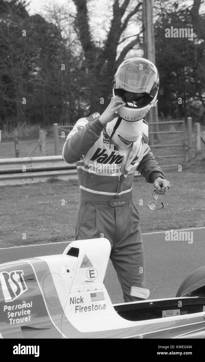 American racing driver Nick Firestone, British Formula 2 at Oulton Park ...