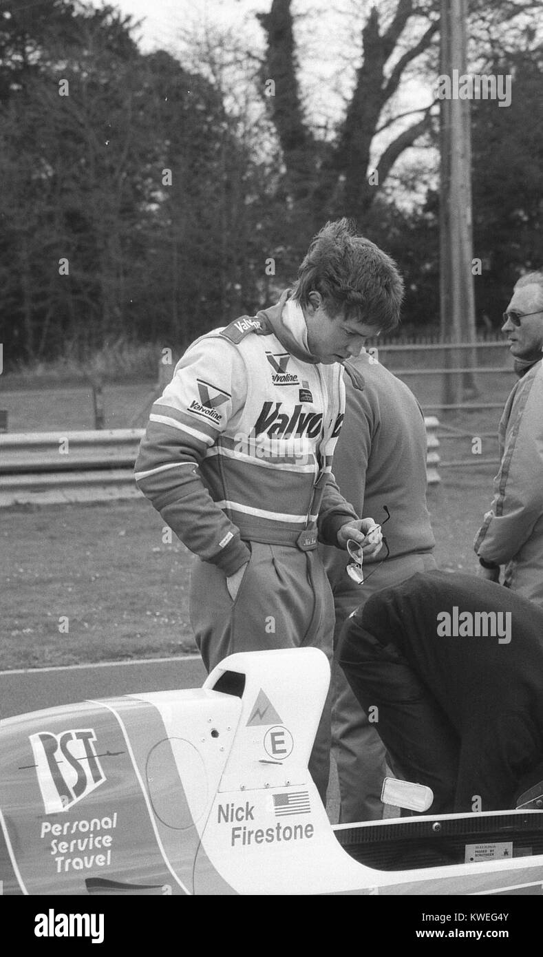 American racing driver Nick Firestone, British Formula 2 at Oulton Park ...