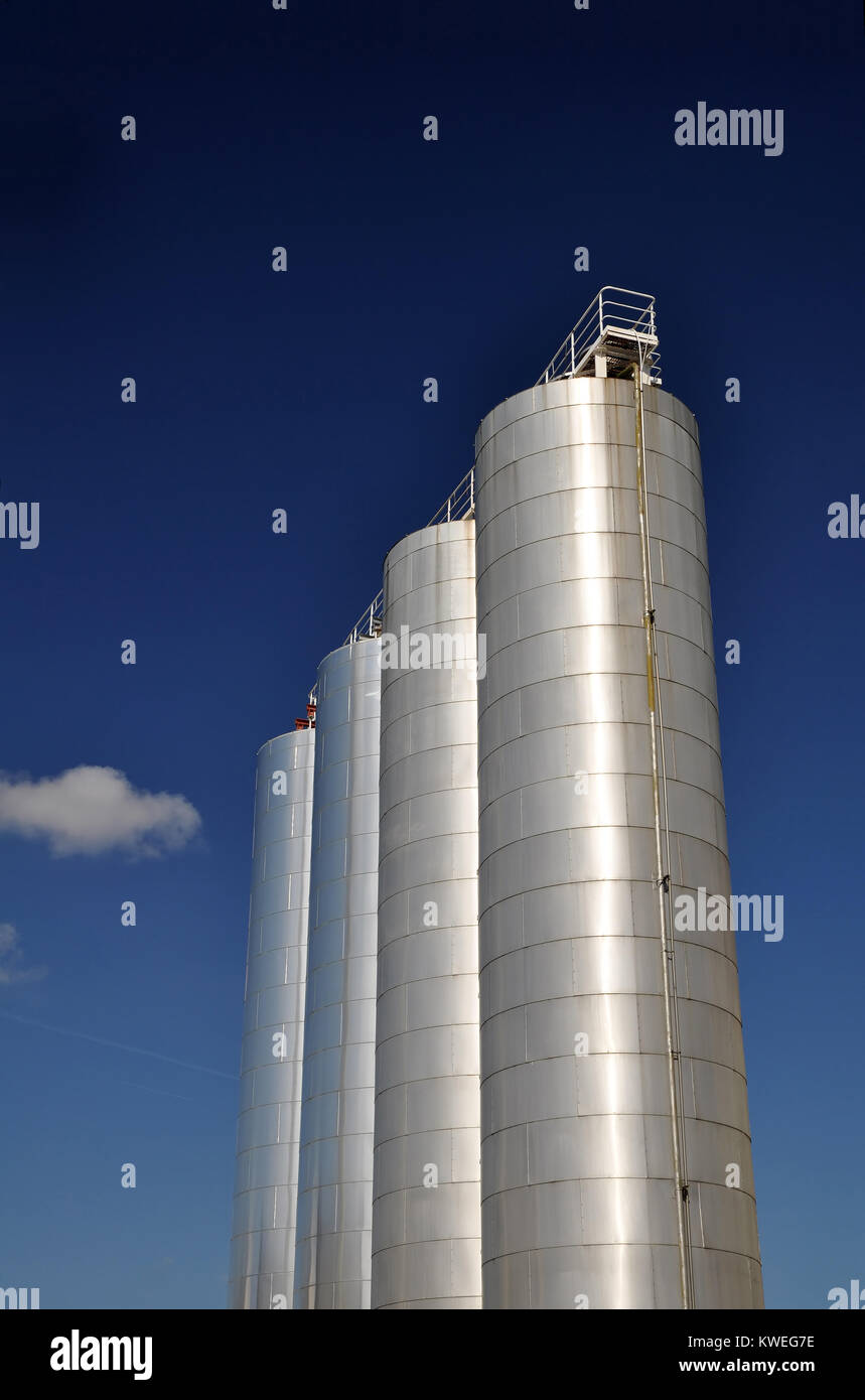 storage of beer in a silo in the food industry Stock Photo - Alamy