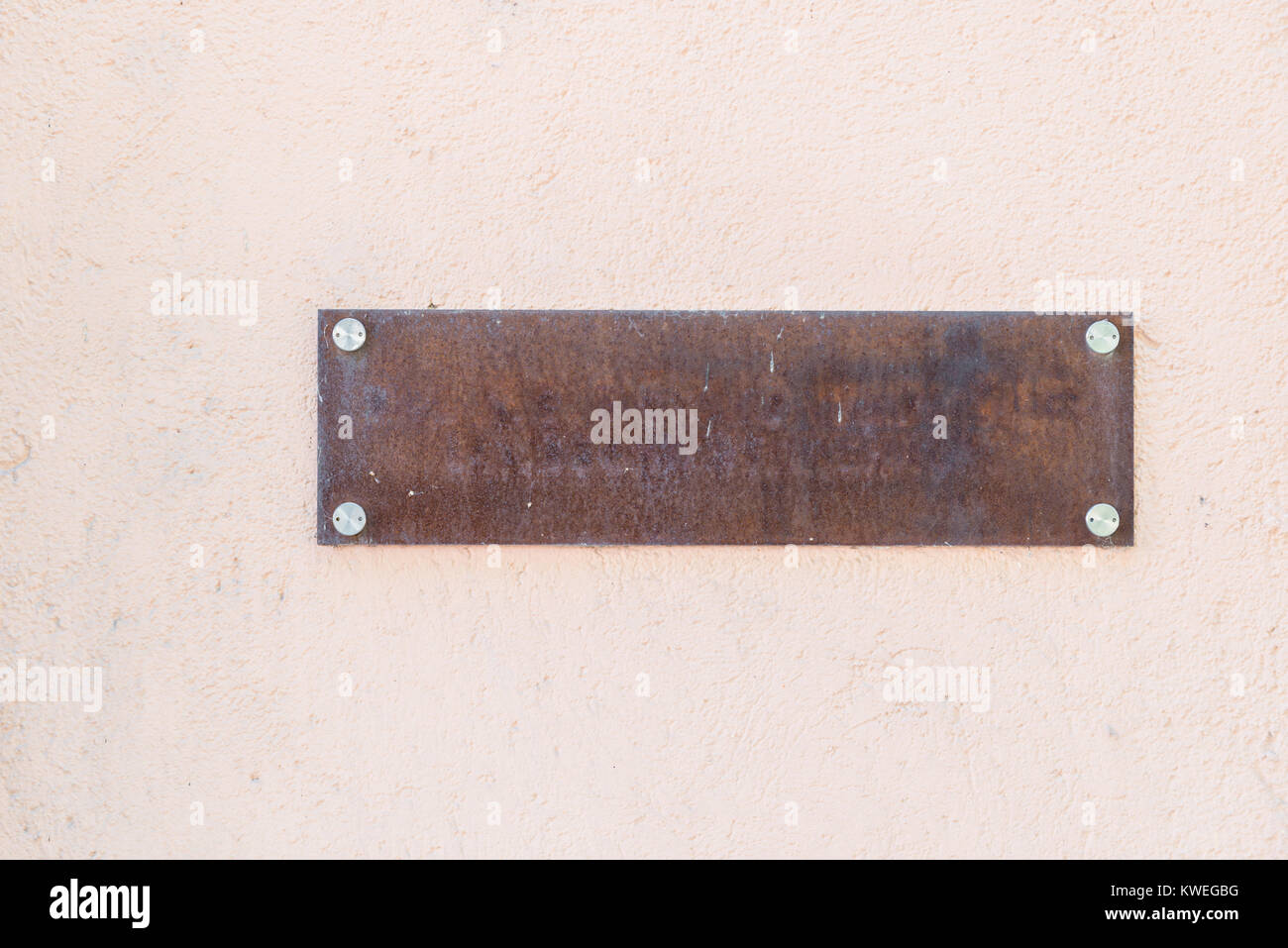 Rusty name plate hi-res stock photography and images - Alamy