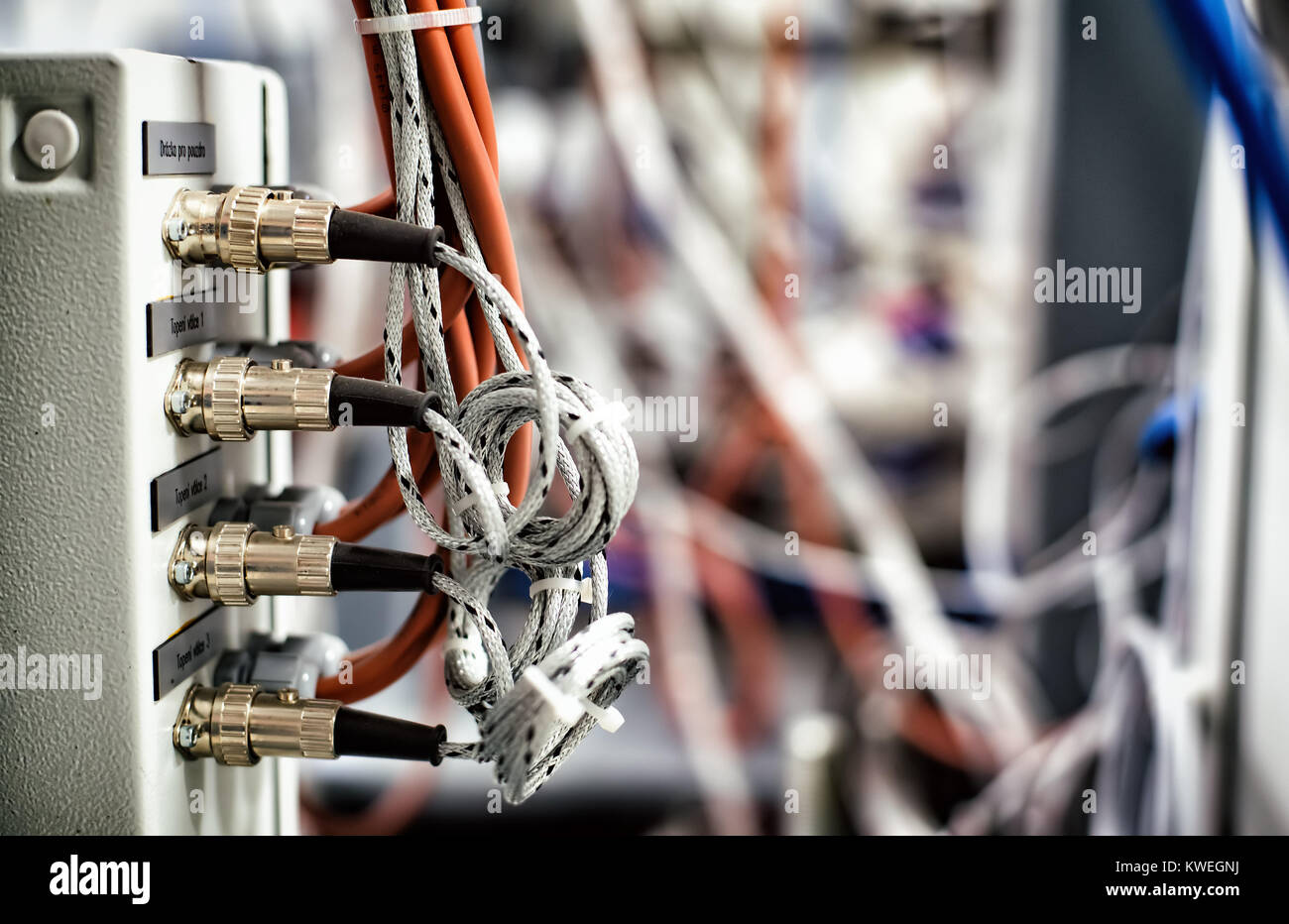 Electric cables connecting machines with control device used in ...