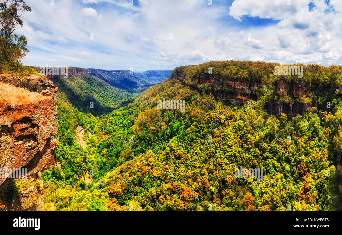Yarrunga valley and creek from Fitzroy fall down to Southern Highlands ...