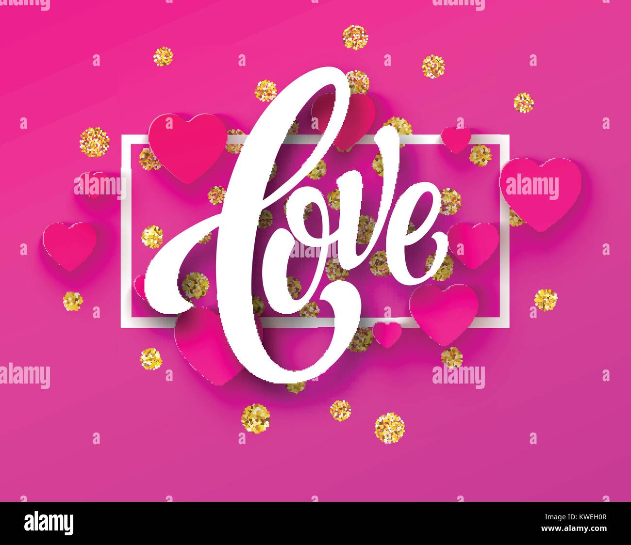 Valentines lettering on heart hi-res stock photography and images - Alamy