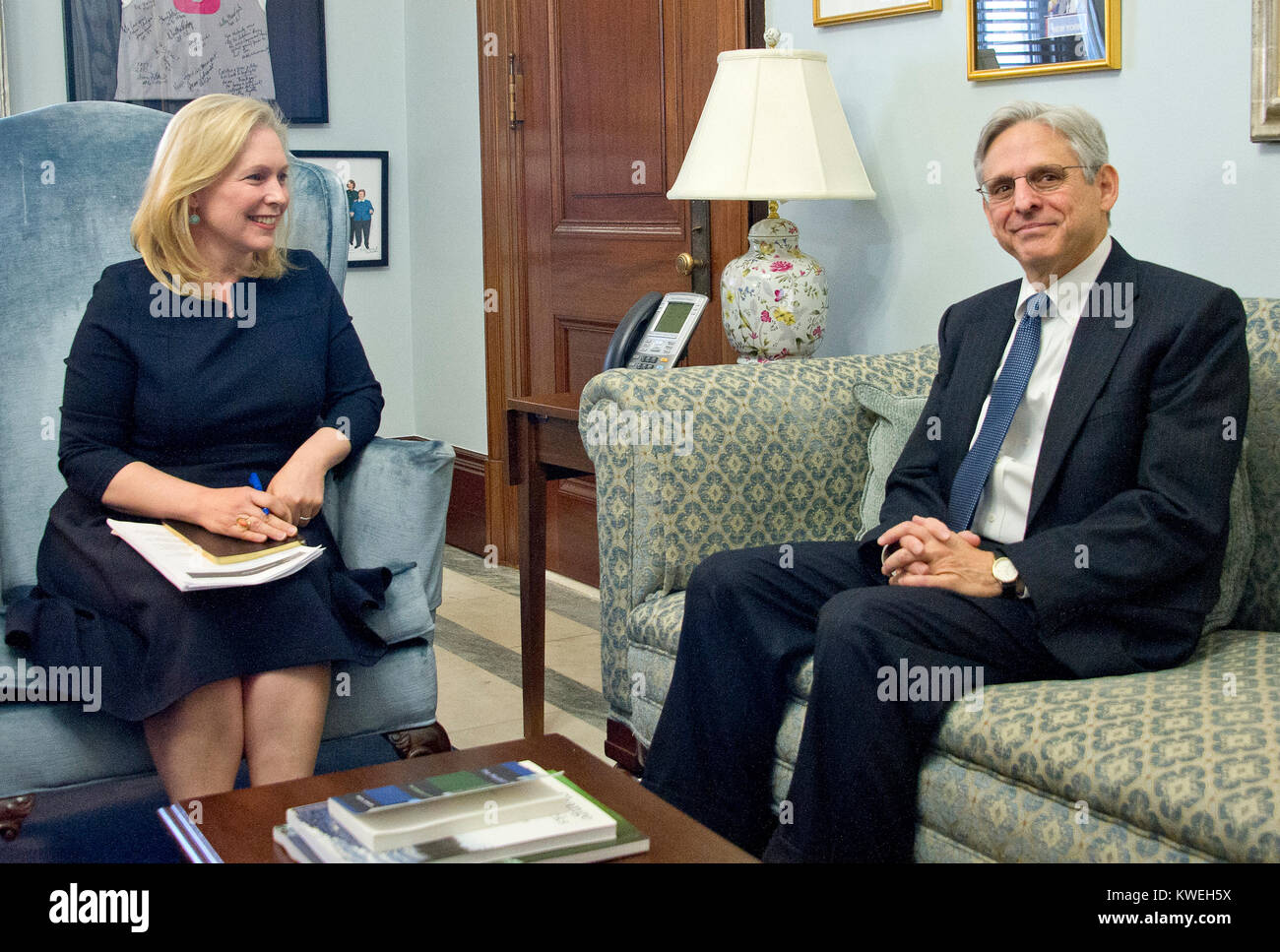 United States Senator Kirsten Gillibrand (Democrat of New York), left ...
