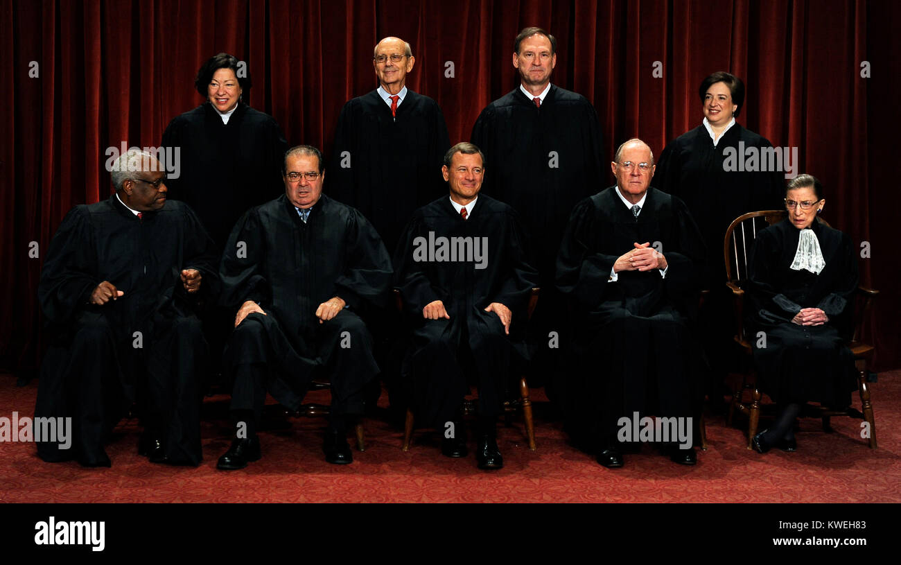 The Supreme Court Justices of the United States sit for a formal group ...