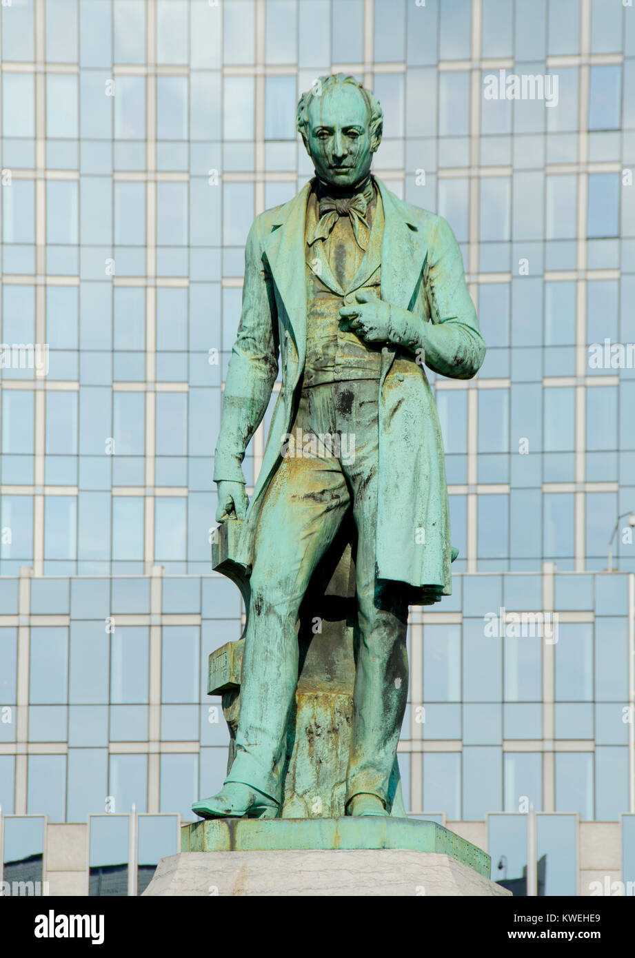 Brussels, Belgium. Statue in Place du Luxembourg: John Cockerill (1790 ...