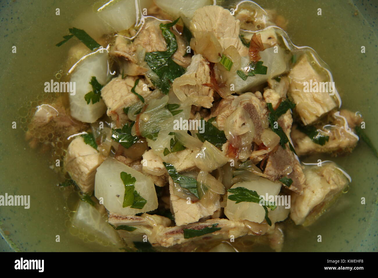 Soto Babi, the Balinese savoury soup with pork cubes and radish Stock ...