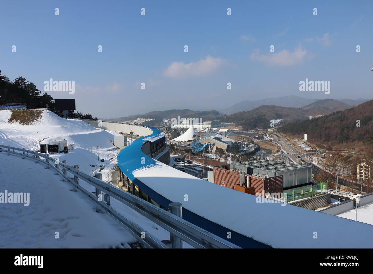 Beautiful sweeping portion of the 2018 Pyeongchang Winter Olympic ...