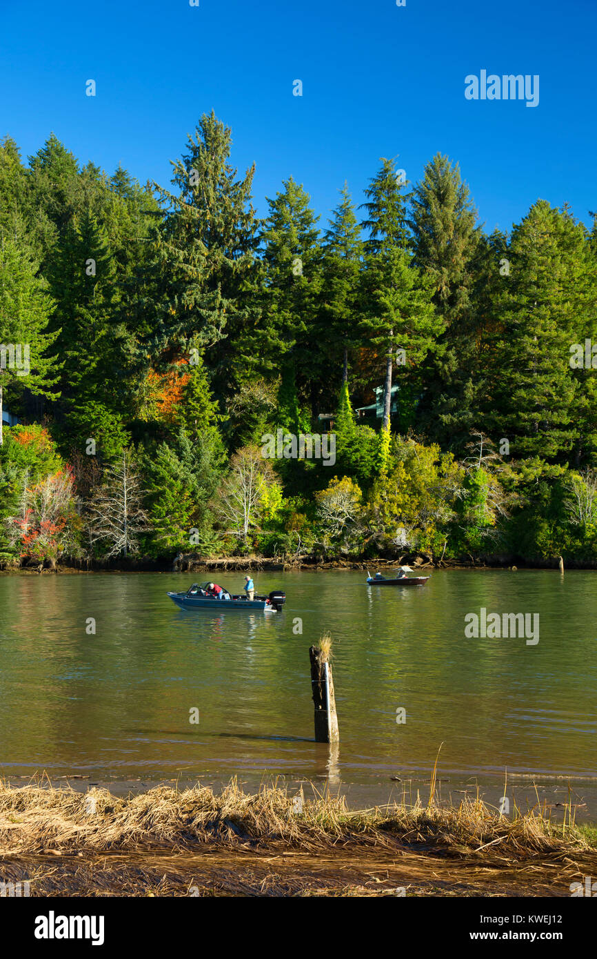 Siletz River from Alder Island Nature Trail, Siletz Bay National ...