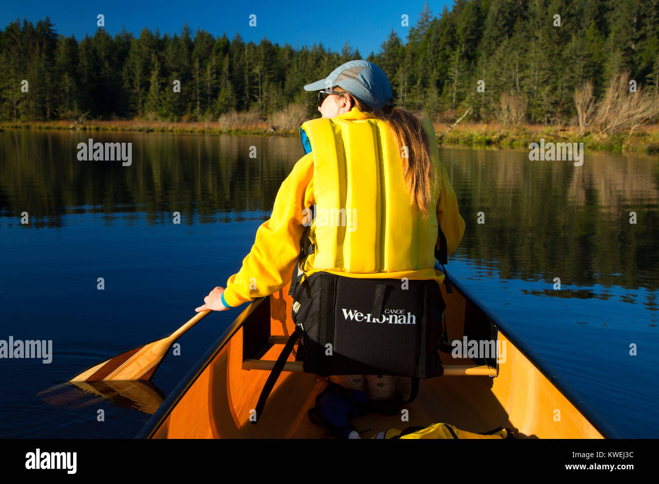 Canoeing on Beaver Creek, Brian Booth State Park, Oregon Stock Photo ...
