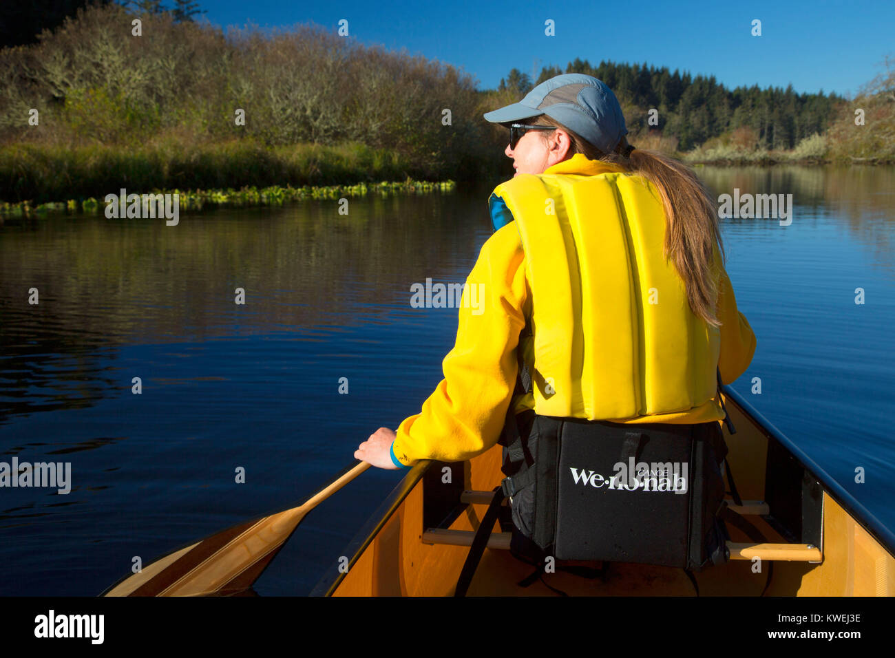 Canoeing on Beaver Creek, Brian Booth State Park, Oregon Stock Photo ...