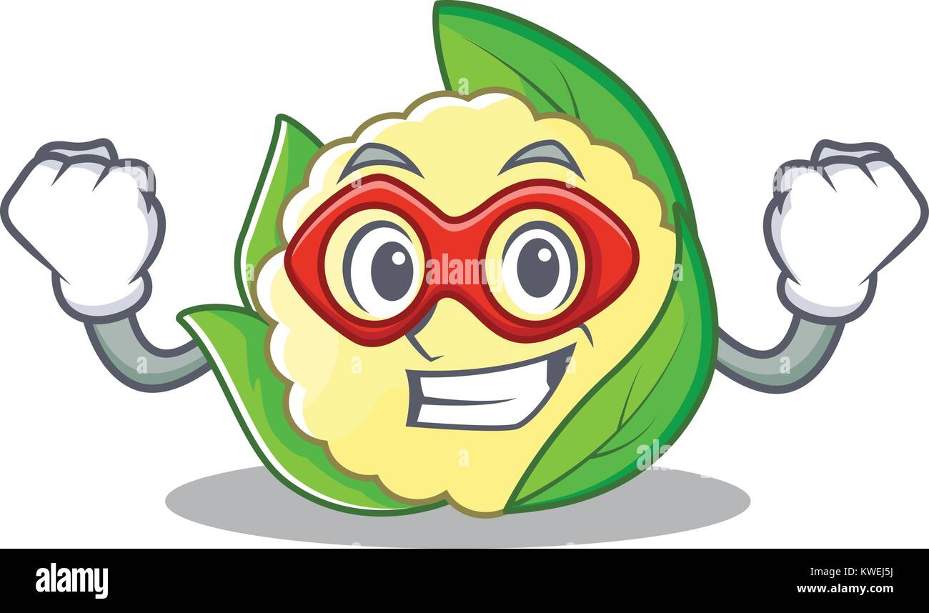 Super hero cauliflower character cartoon style Stock Vector Image & Art ...