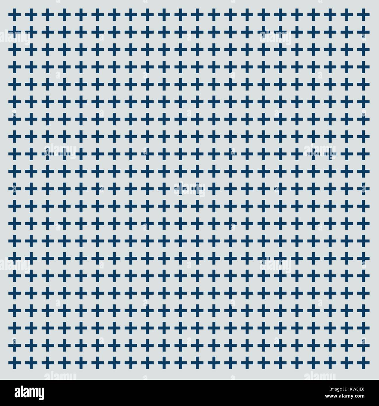 cross or plus navy blue sign icon seamless pattern vector Stock Vector ...