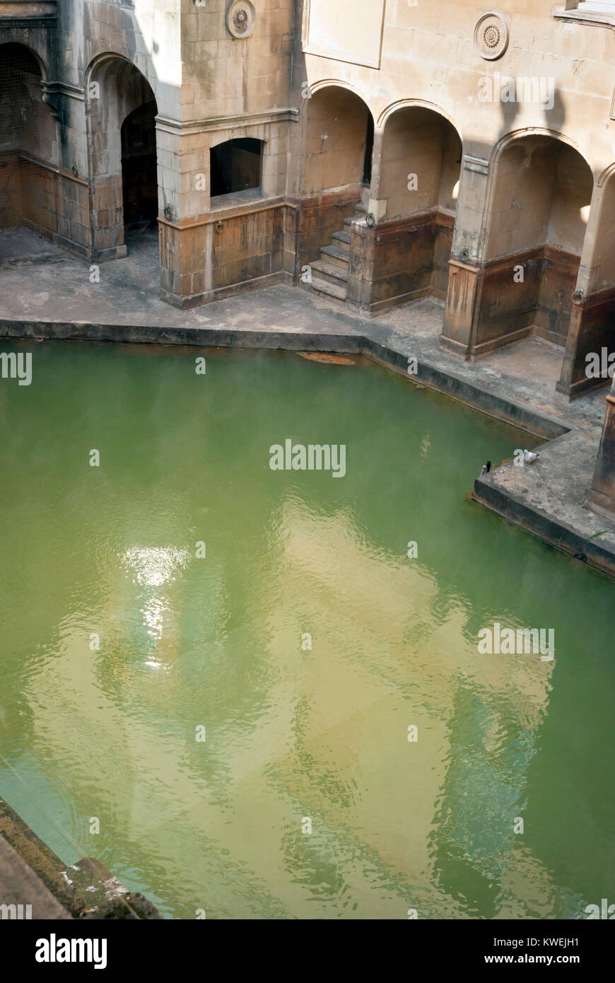 Ancient Roman termal baths in the town of Bath, Somerset, UK Stock ...