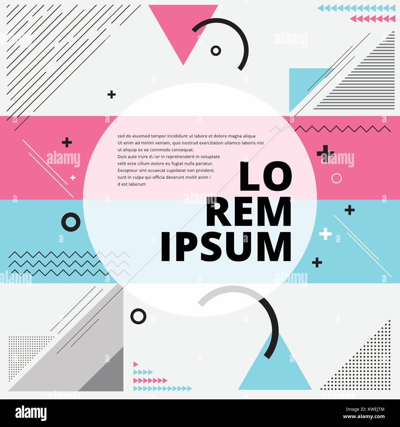 Abstract geometric composition forms modern background with decorative ...