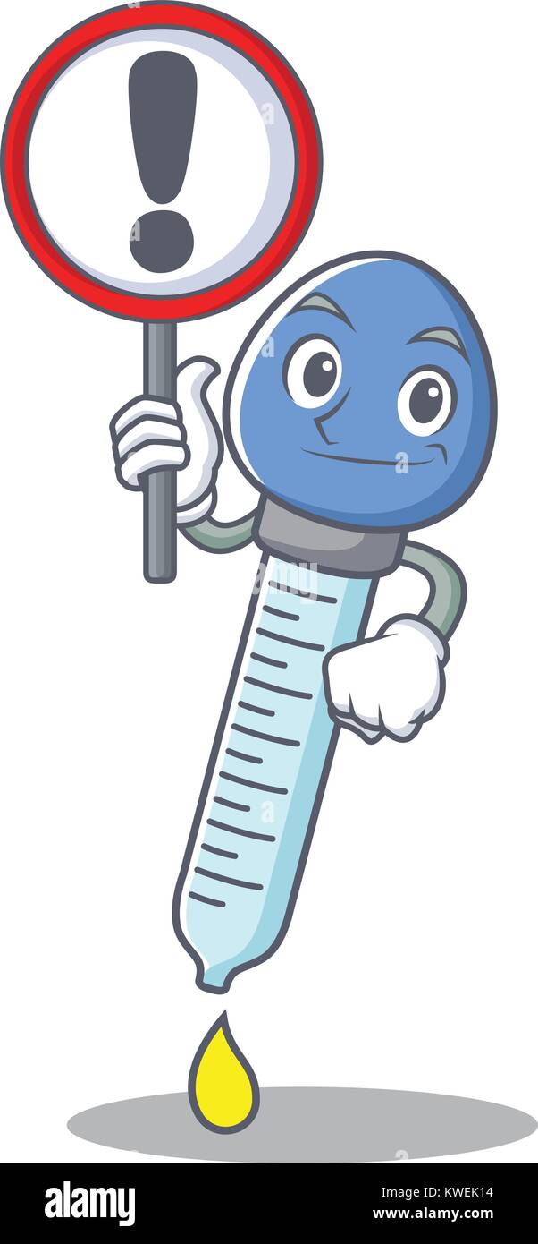 With sign dropper character cartoon style Stock Vector Image & Art - Alamy