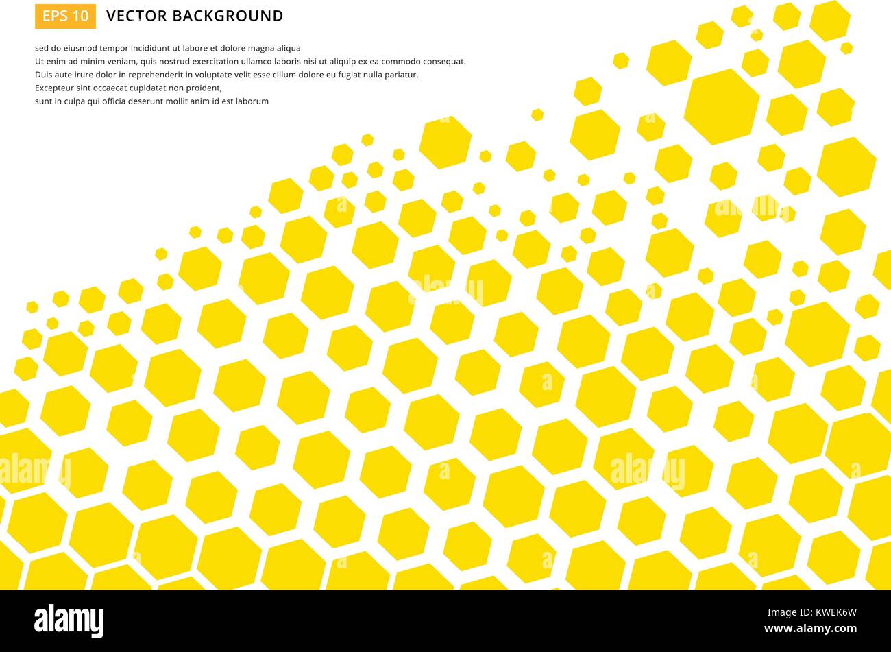 Yellow hexagon pattern concept design abstract technology background ...