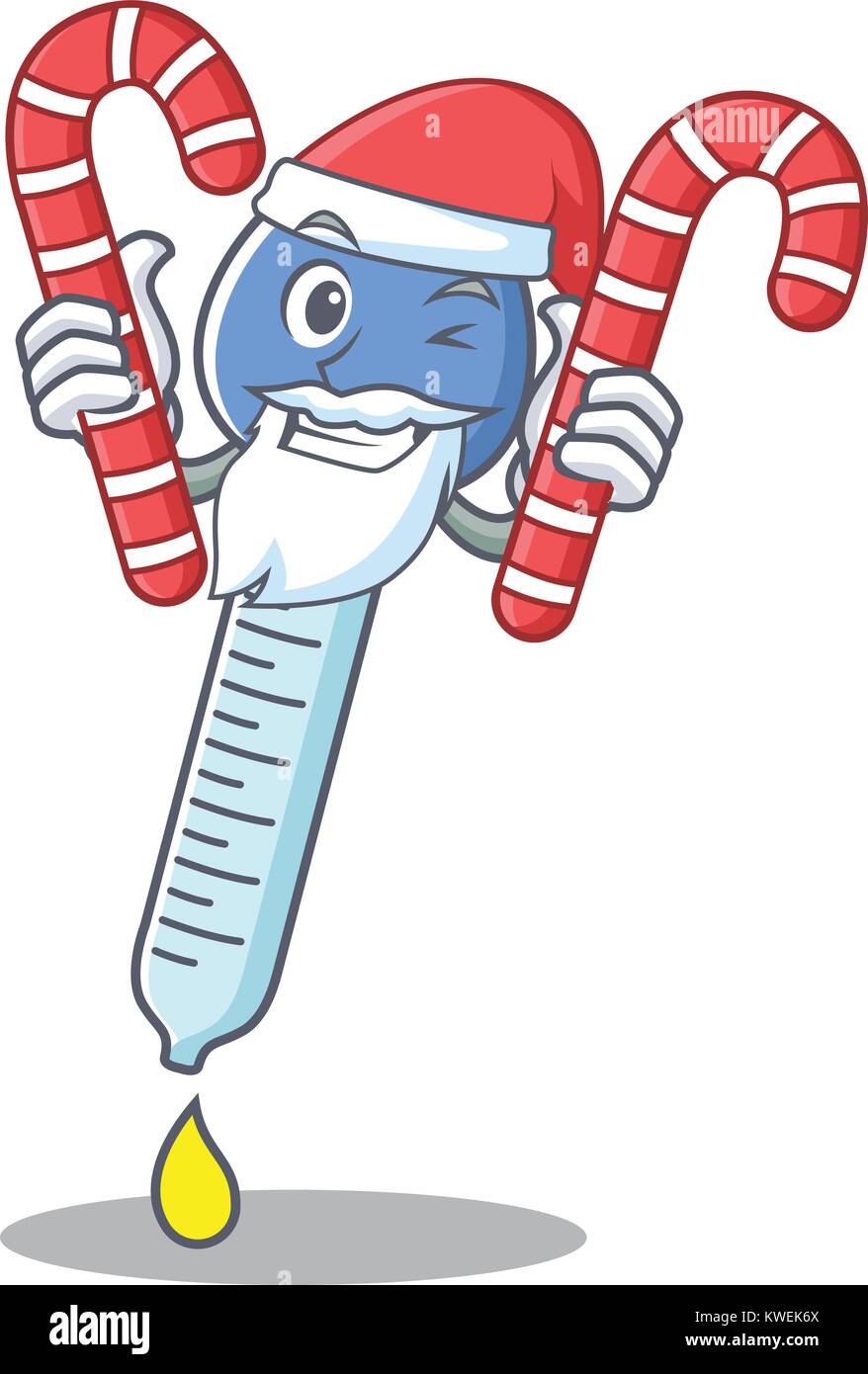 Santa with candy dropper character cartoon style Stock Vector Image ...