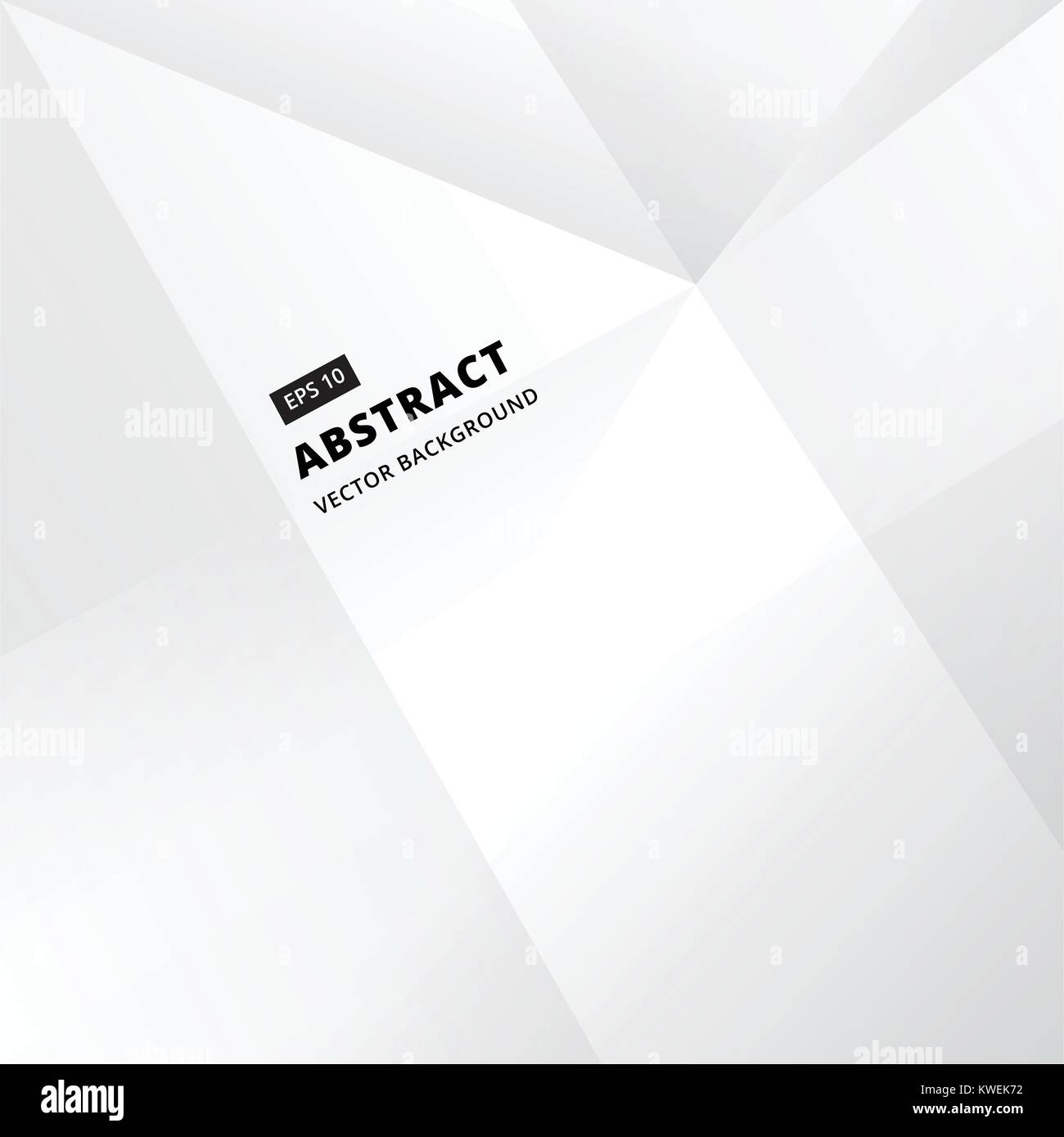 Geometric white & grey low polygon abstract background, Vector ...