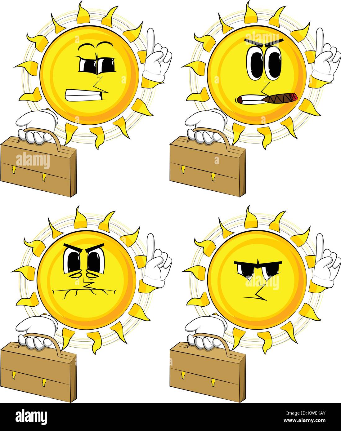 Angry businessman finger pointing Stock Vector Images - Alamy