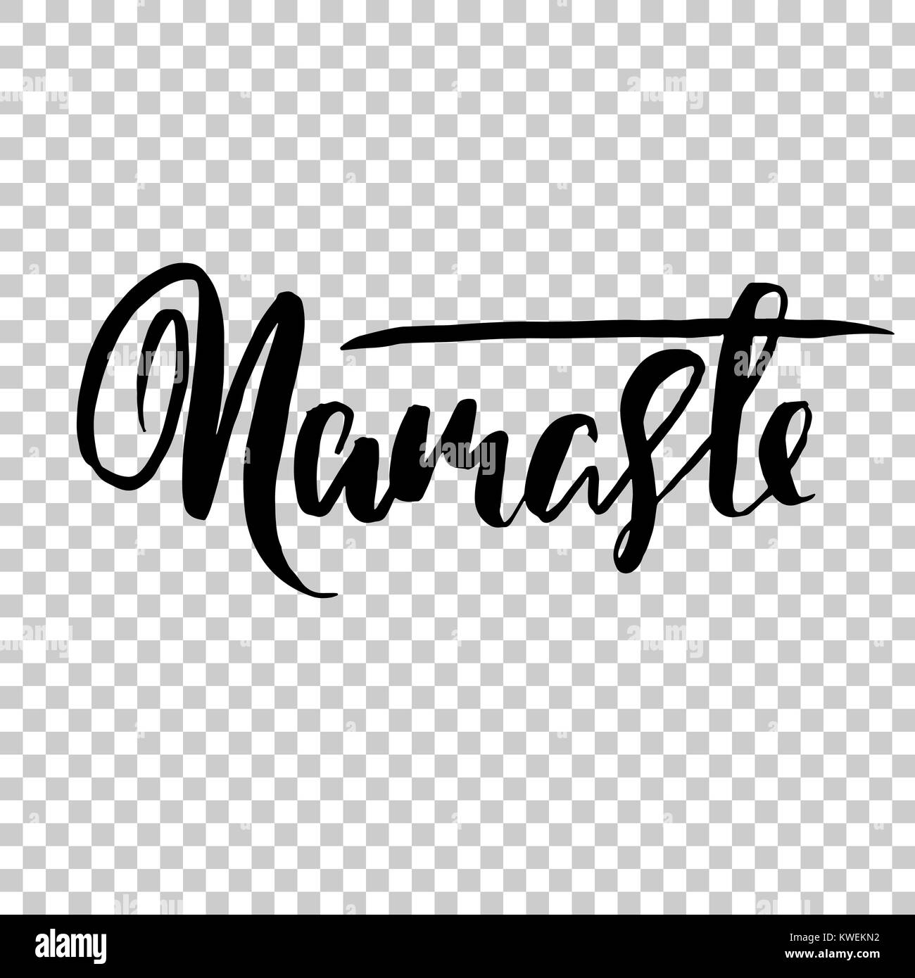 Namaste. Indian word. Modern brush lettering. Handwritten calligraphic ...