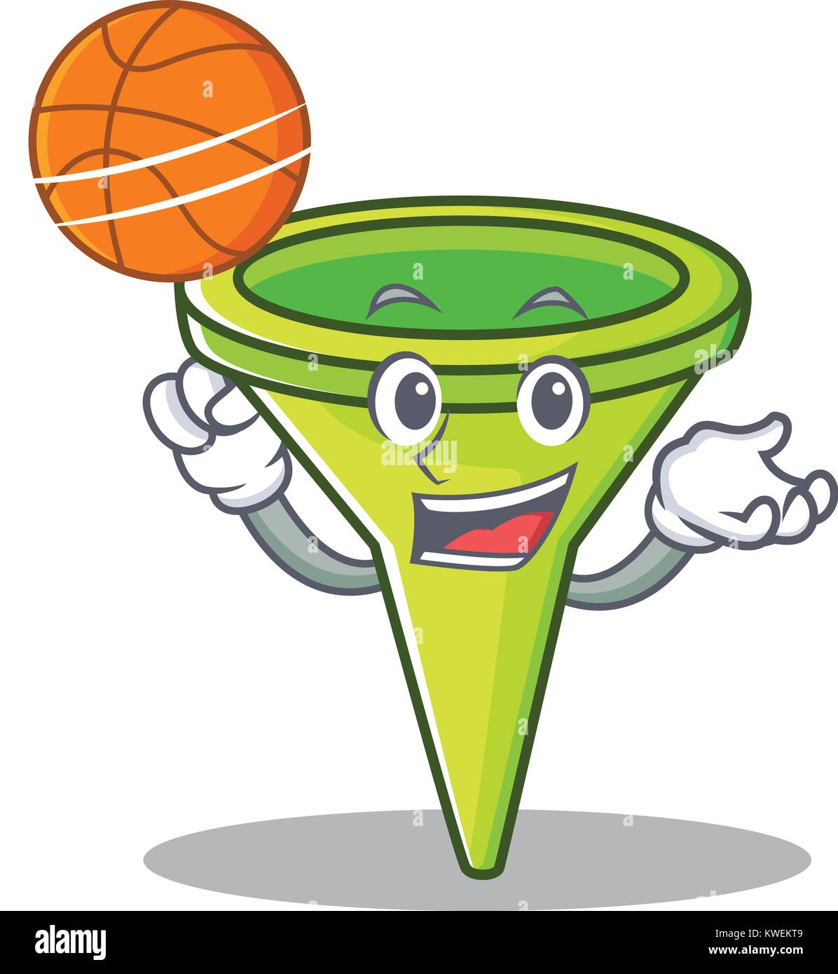 With basketball funnel character cartoon style Stock Vector Image & Art ...
